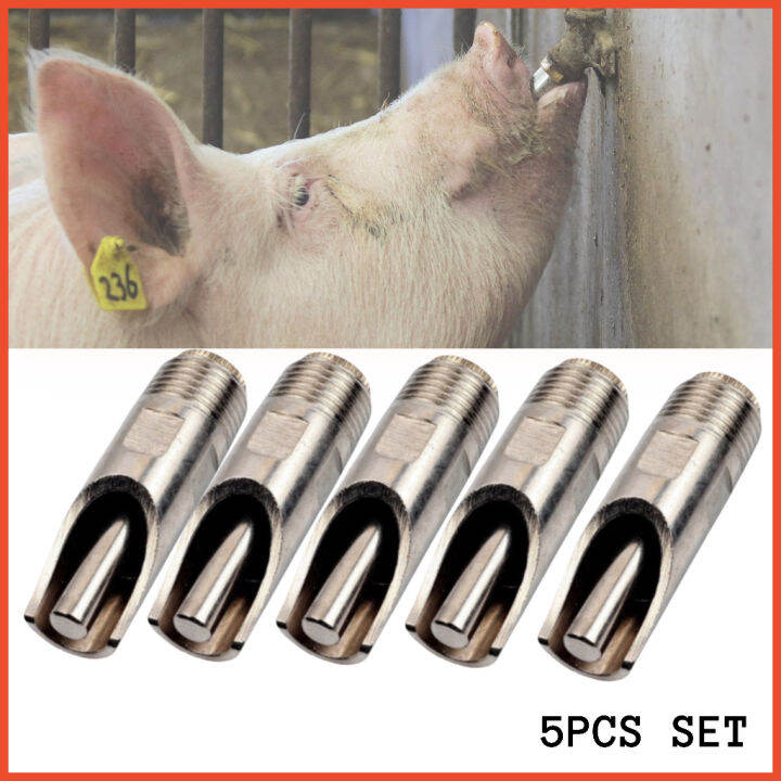Stainless Steel Pig Nipple Drinker 12 Automatic Pig Water Drinker ...