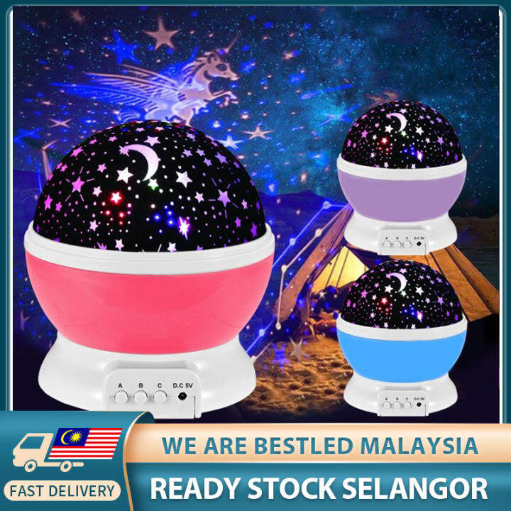 Romantic LED Starry Night Light Kids Rotating light Sky Galaxy ...