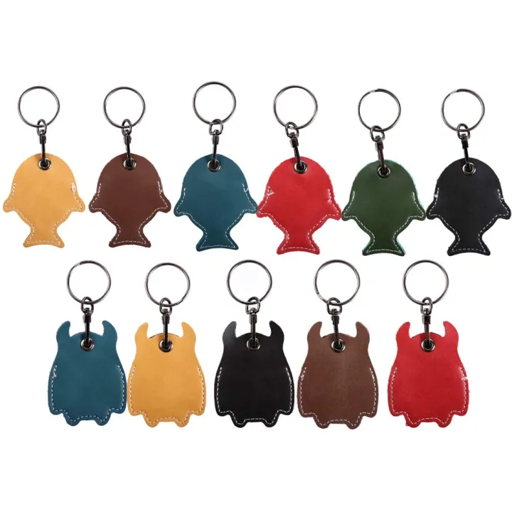 HANATU แฟชั่นย้อนยุคเคสวงกลมน้ำหยดรถพวงกุญแจหนัง PU กระเป๋าคลิปที่สำคัญ ...