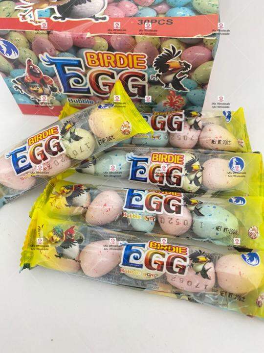 30 Pcs Birdie Egg Bubble Gum Chewing Gum HALAL | Lazada