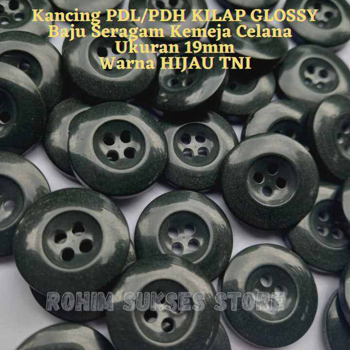 Kancing Pdl/Pdh Kilap Glossy Baju Seragam Kemeja Celana Ukuran 19mm ...