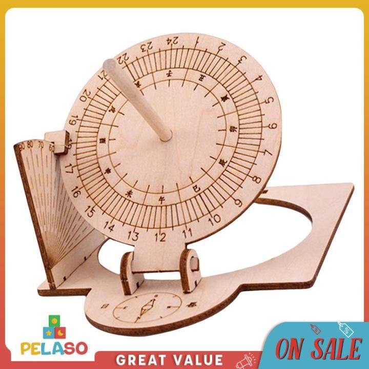 Pelaso Equatorial Sundial Clock DIY Wooden Building Kit Premium ...