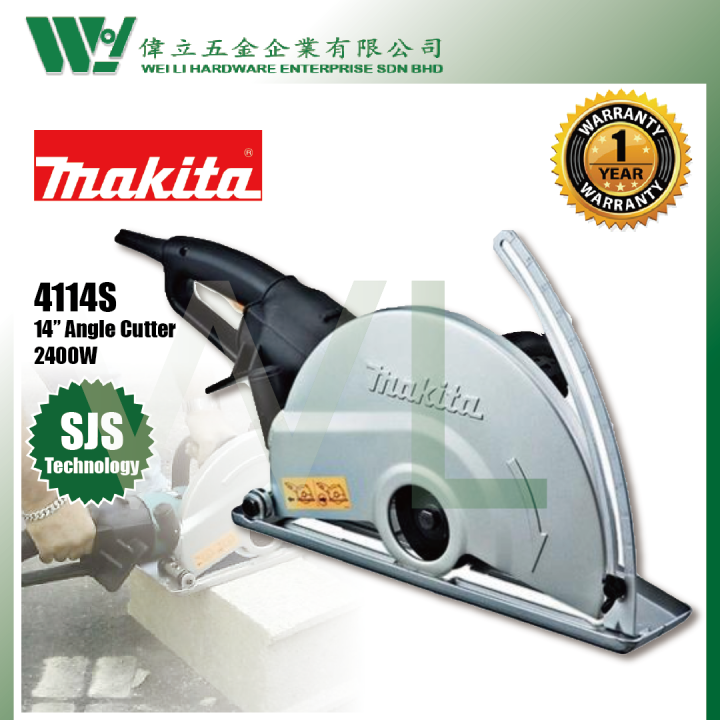 Makita 4114S 14" Cutter 2400W Angle Stone Cutter / mesin potong batu ...