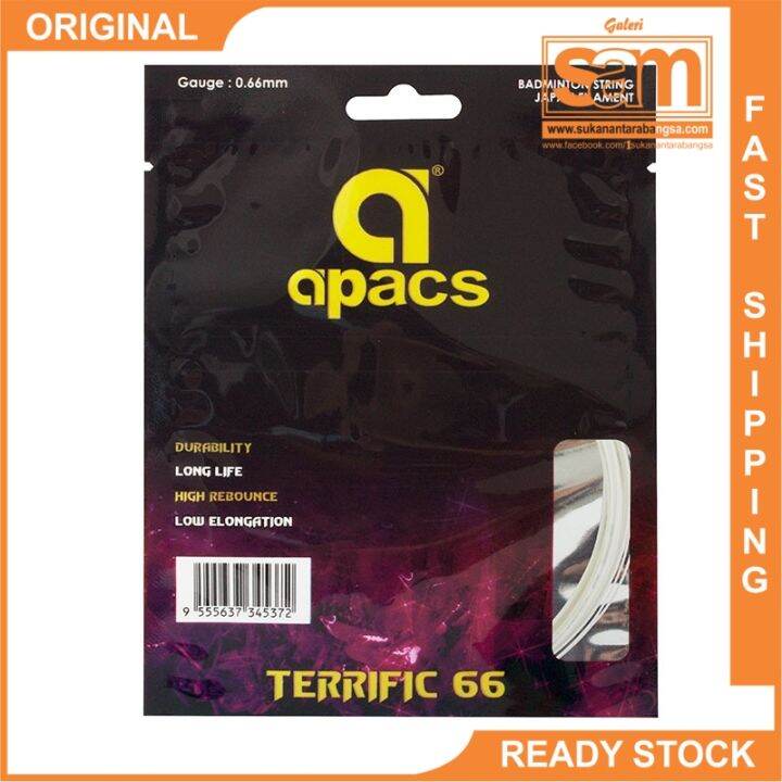 APACS Terrific 66 Badminton String. Japan Filament. | Lazada