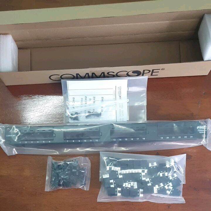 COMMSCOPE AMP 24 PATCH PANEL CAT 6 full set (READY STOCK 24 SHIPING ...