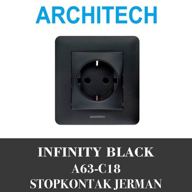 ARCHITECH INFINITY BLACK A63-C18 Stop Kontak - Colokan Listrik | Lazada Indonesia