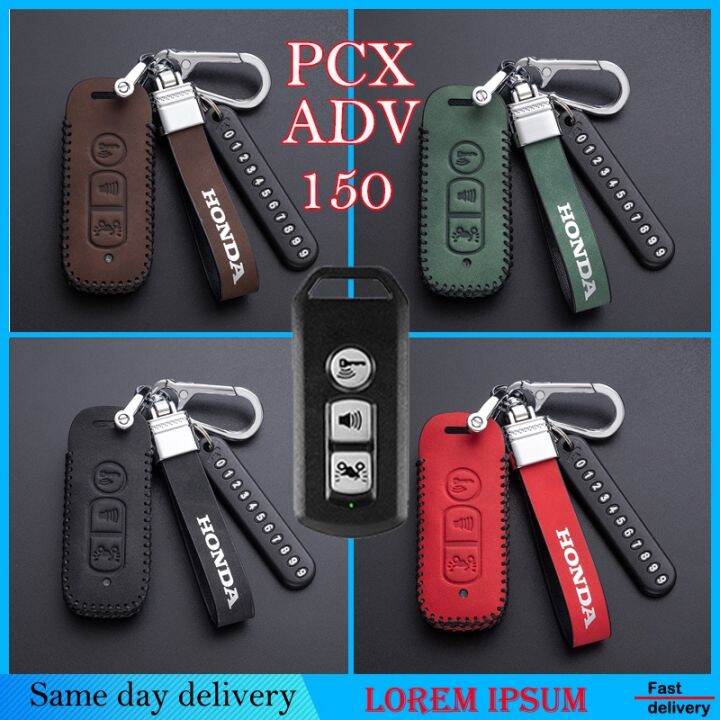 HONDA Pcx 150 ADV 150 Leather Remote Key Cover Motorcycle Keychain ...