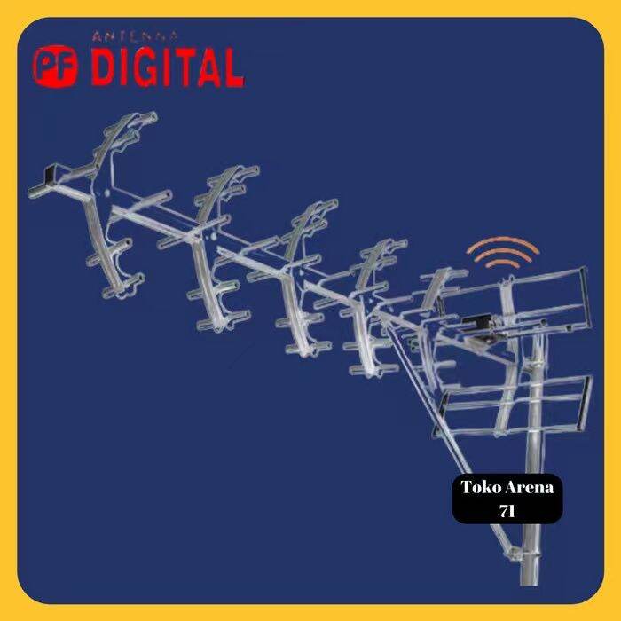 ANTENA ANTENNA TV LUAR PF DIGITAL 5000 SUPER HIGH GAIN DIGITAL UHF ...