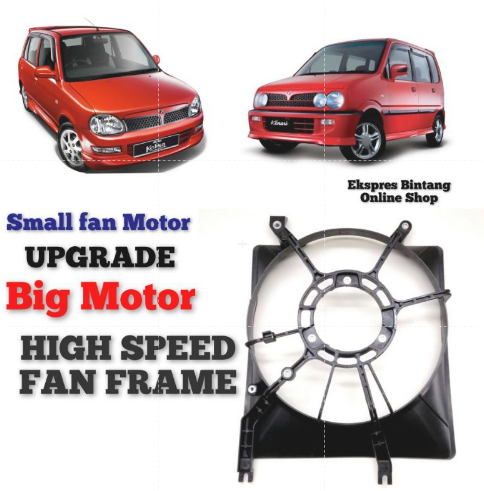 DENSO BIG MOTOR - PERODUA KELISA KENARI RADIATOR FAN GUARD FAN FRAME ...