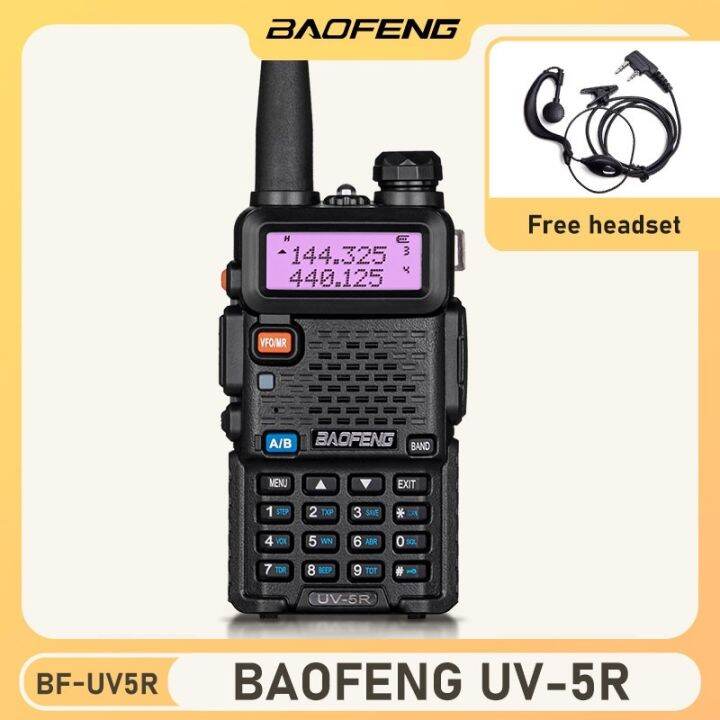 Baofeng UV-5R VHF/UHF Dual Band Two-Way Radio boxed walkie talkie Give away free headphones ...