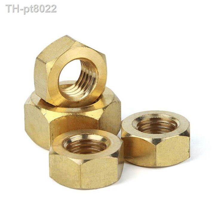 Hexagonal Brass Hex Nuts M1.4 M1.6 M2 M2.5 M3 M4 M5 M6 M8 M10 M12 | Lazada.co.th