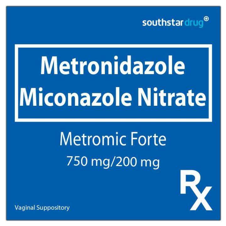 Rx: Metromic Forte 750mg / 200mg Vaginal Suppository | Lazada PH