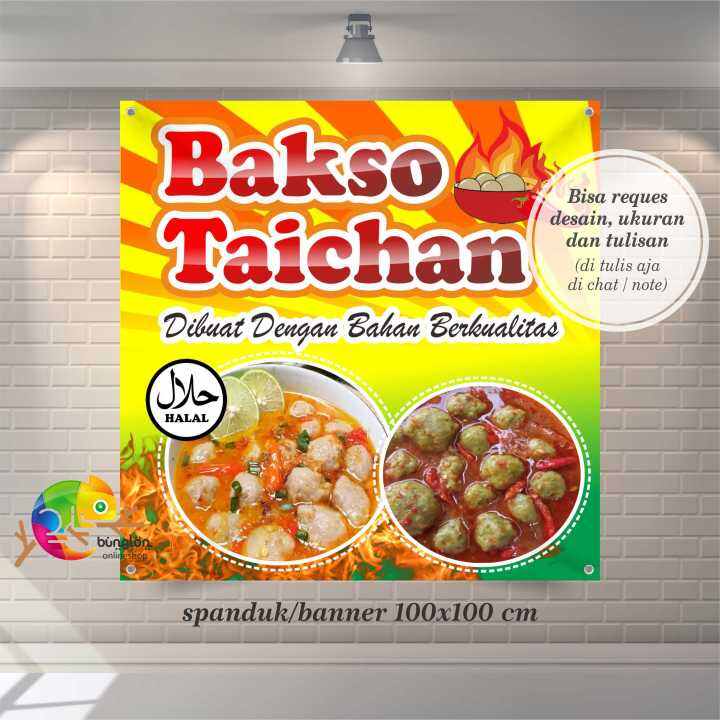 Spanduk Bakso Taichan, Spanduk Bakso, Spanduk Pentol Kuah Dll | Lazada ...