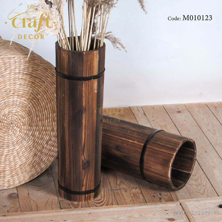 The Craft Decor Wooden Vase Stand | Pasu Kayu Tinggi Letak Bunga Dan ...