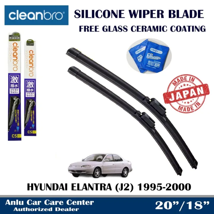 CLEANBRO Silicone Wiper Blade Set For HYUNDAI ELANTRA (J2) 1995-2000 (20"/18") | Lazada PH