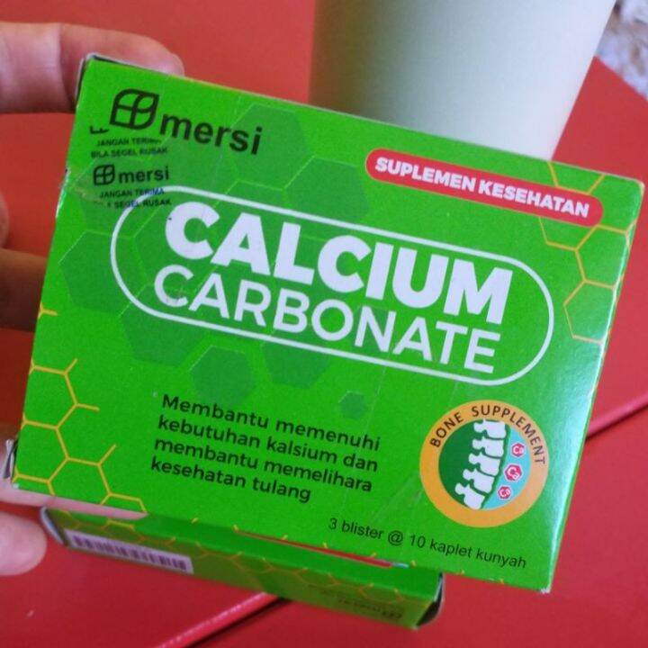 CALCIUM CARBONATE MERSI BOX 30 KAPLET - Menunjang kesehatan tulang dan ...