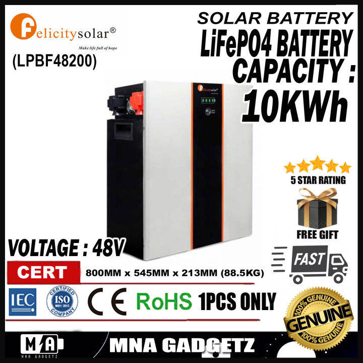 FELICITY BATTERY 48V 10KWH LIFEPO4 BATTERY READY STOCK MALAYSIA LIMITED ...