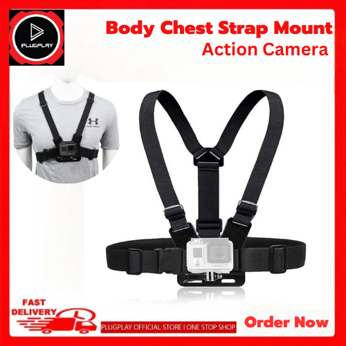 Chest Strap body Mount for Action Camera High Elastic Adjustable ...
