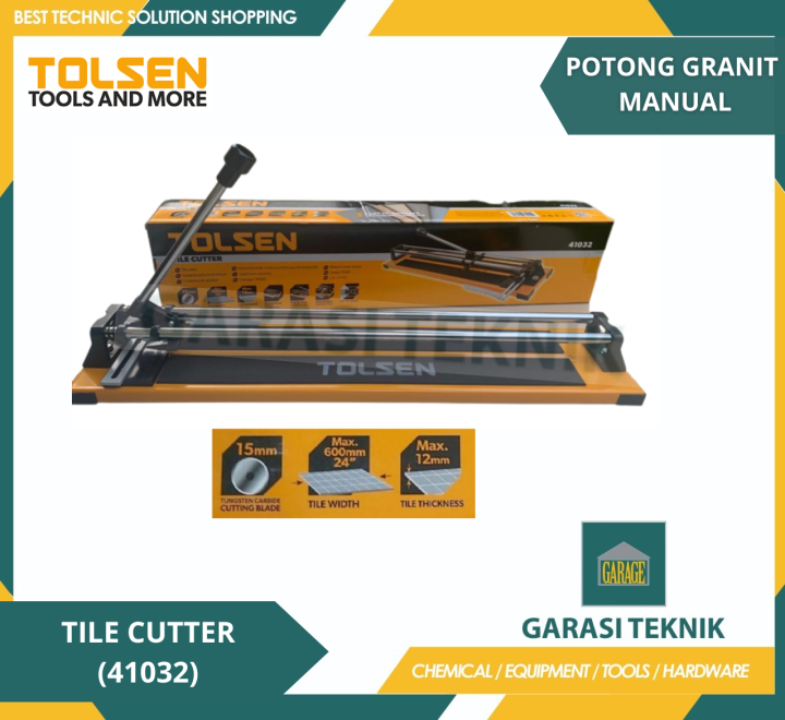 ALAT POTONG KERAMIK GRANIT MANUAL 60CM TOLSEN TILE CUTTER 600MM ...