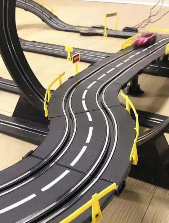 Children's Track Racing Electric Toy Double Track Rail Car Super Long ...