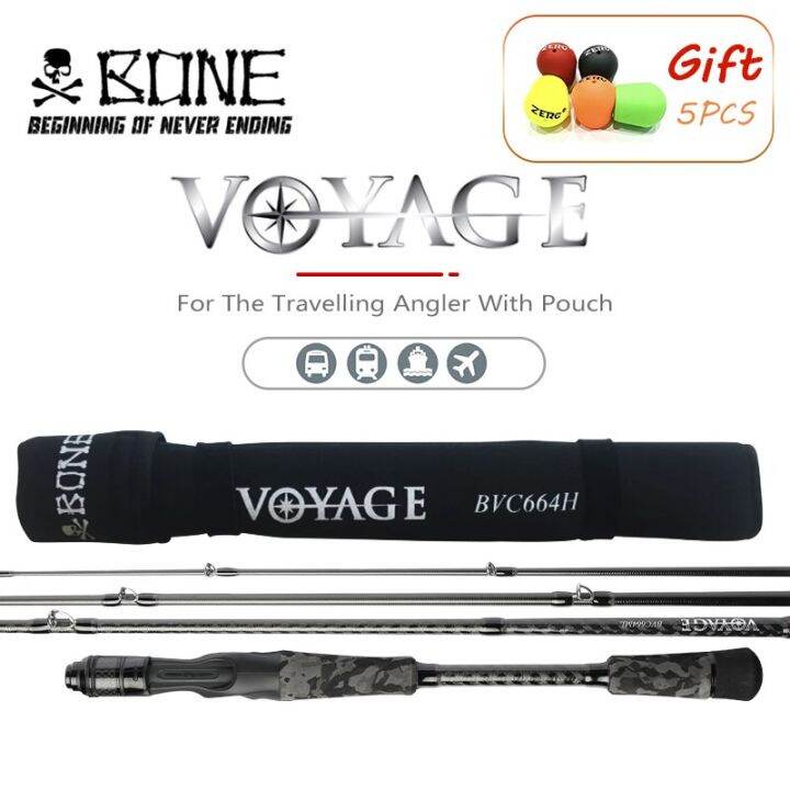 Bone Voyage 4 Piece Fishing Rod Light 136G-212G Spinning Casting FUJI ...