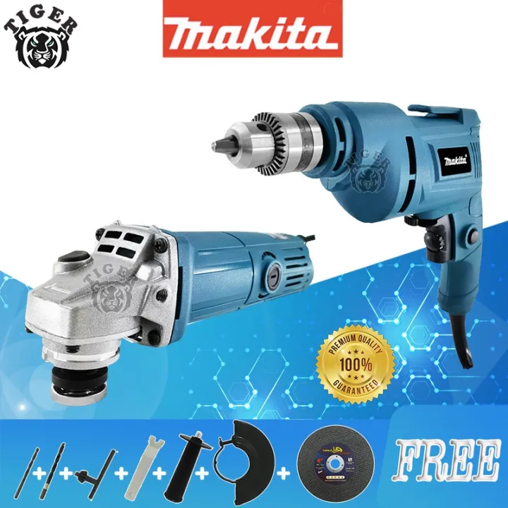 (2 in 1) Makita Drill and Makita Grinders Set (Blue) Grinder With Drill Set | Lazada PH