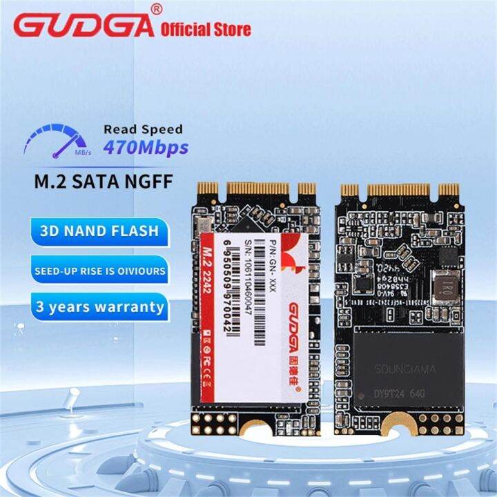 GUDGA SSD M2 SATA 2242ม. 2 NGFF 512GB 1TB 2TB 128GB 256GB ฮาร์ดสเตตไดร ...