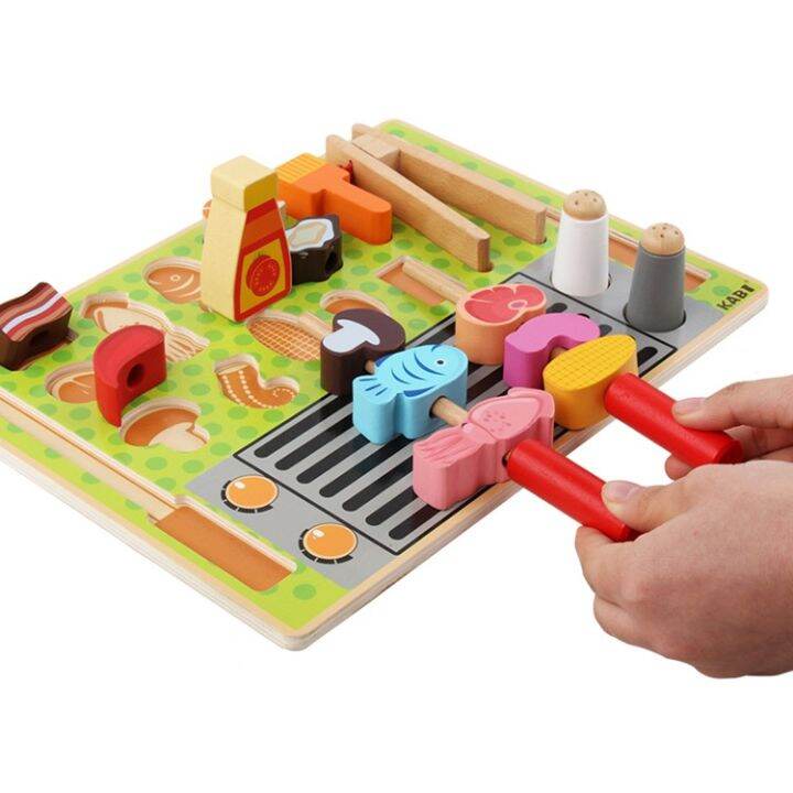 Wooden Pretend Play Boards For Kids and Toddlers (Fruit Store, Ice ...