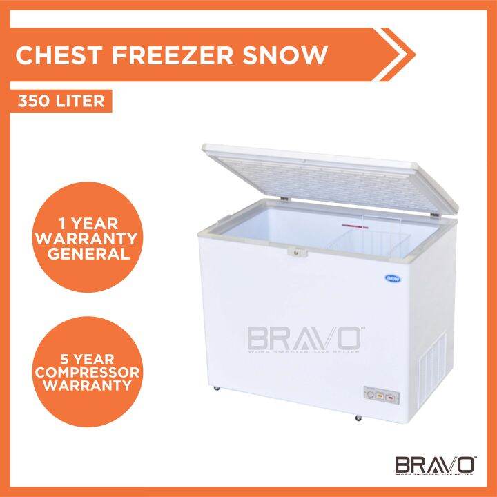 SNOW LY350LD Chest Freezer Top Opening 350 Liter Deep Freezer Peti ...