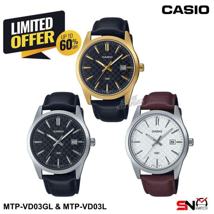 Casio Men Watch MTP-VD03GL MTP-VD03L Series Date Display Quartz Analog ...
