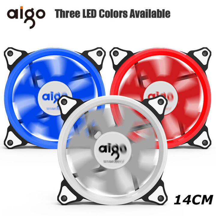 【COD】Aigo Aurora LED Halo Case Fan 140mm Fans Silent Desktop PC Case ...