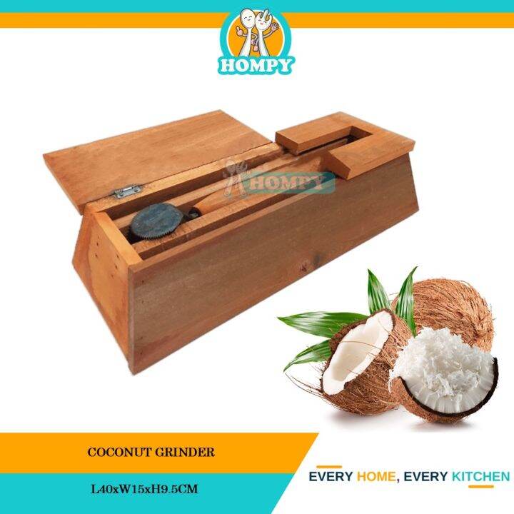 Foldable Coconut grinder /Wood Coconut Box /Coconut Grater/ Pengopek ...