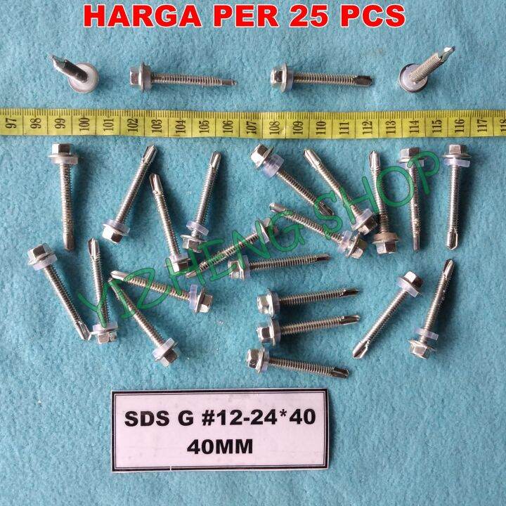 Skrup Drilling GALVALUM SDS G #12-24*40 HARGA PER 25 PCS | Lazada Indonesia