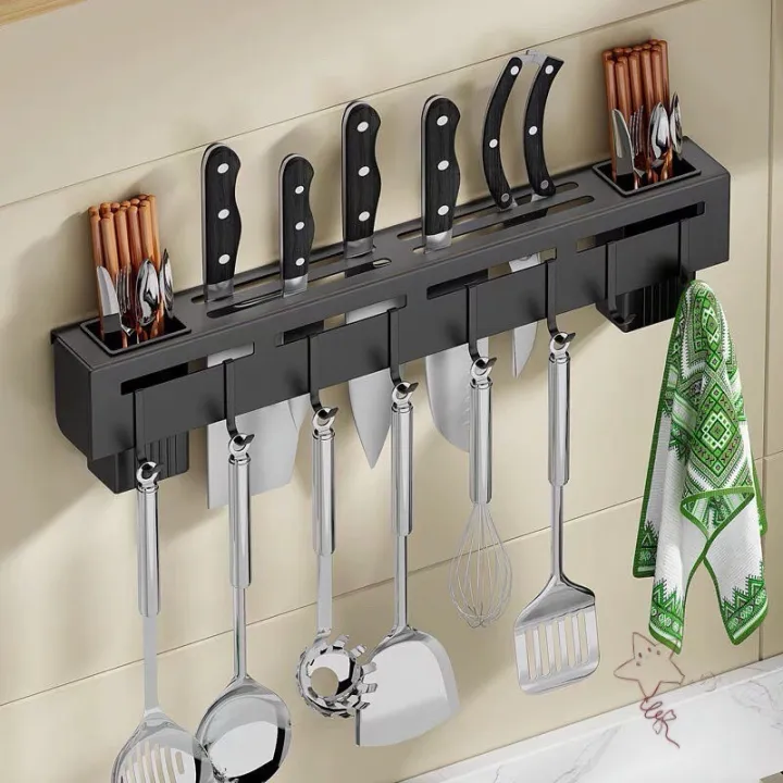 Kitchen knife rack Stainless steel Hanging knife organizer ...