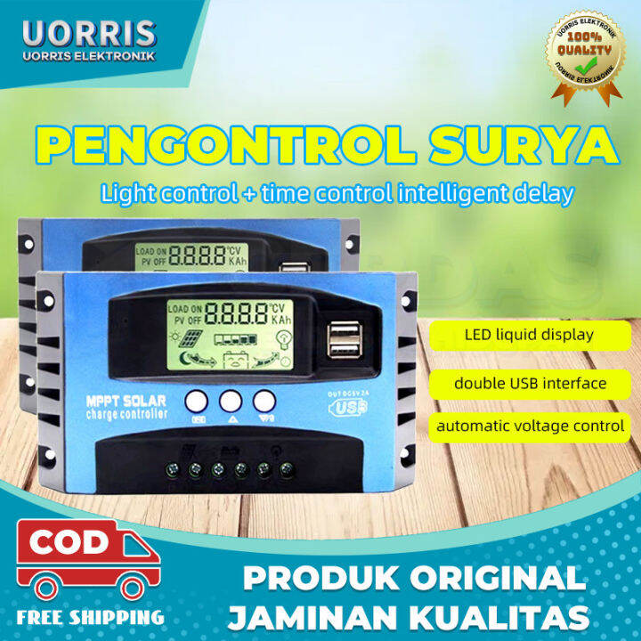 MPPT ALAT KONTROL PENGISIAN DAYA PANEL SURYA OTOMATIS DUAL USB 12/24V / inverter panel surya ...