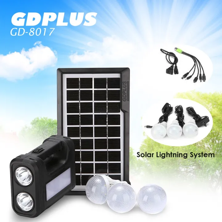 Karlluck GDlite GD-8017 Plus Solar Lighting System Kit | Lazada PH