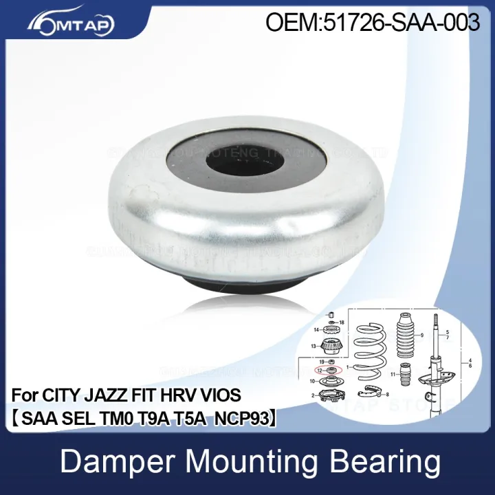 MTAP Fornt Damper Mounting Bearing For HONDA FIT JAZZ FIT CITY HRV SAA ...