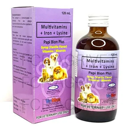 [FCR AGRIVET] PAPI BION PLUS (Multivitamins + Iron + Lysine) 120mL ...