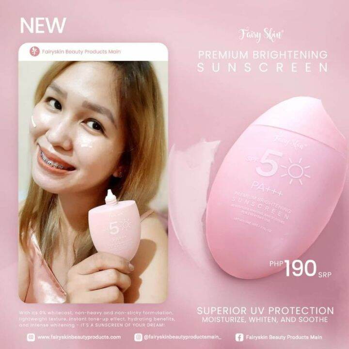 Fairy Skin Premium Brightening Sunscreen 50g | Lazada PH