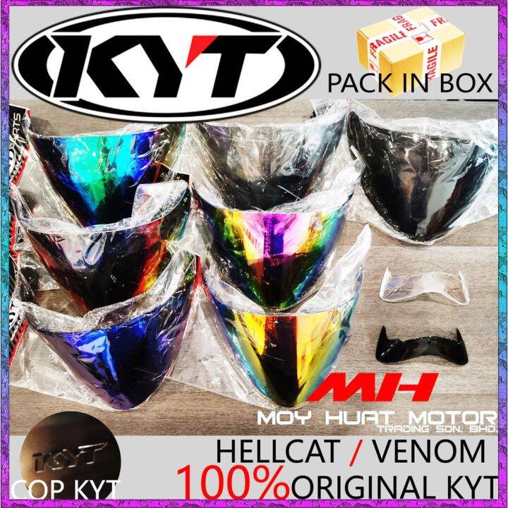 🔥ORIGINAL KYT🔥 Kyt Visor VENOM HELLCAT GALAXY SLIDE SIANG MALAM VISOR ...