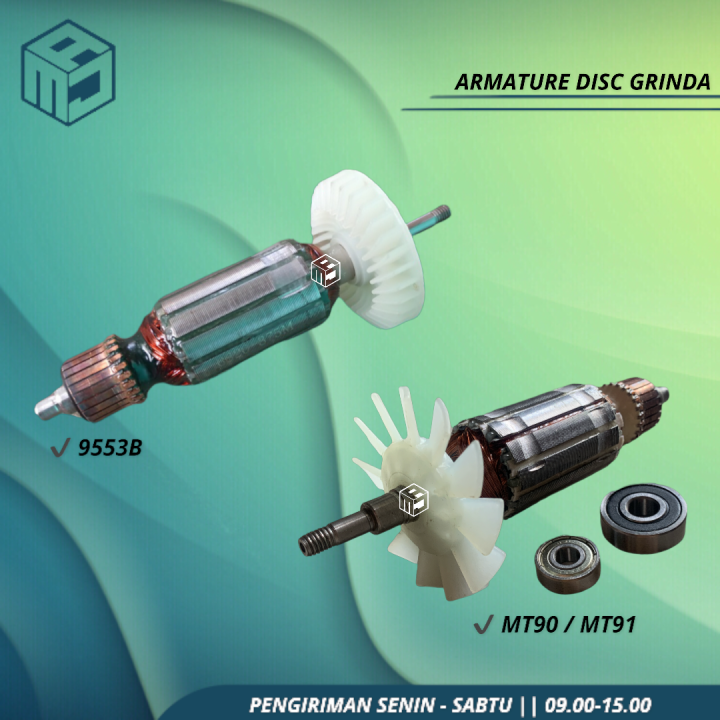 Armature Angker Disc Grinda 9553B MT90 MT91 | Lazada Indonesia