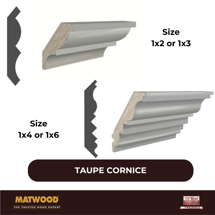 Matimco Matwood Moulding TAUPE CORNICE 8 feet or 10 feet | Lazada PH