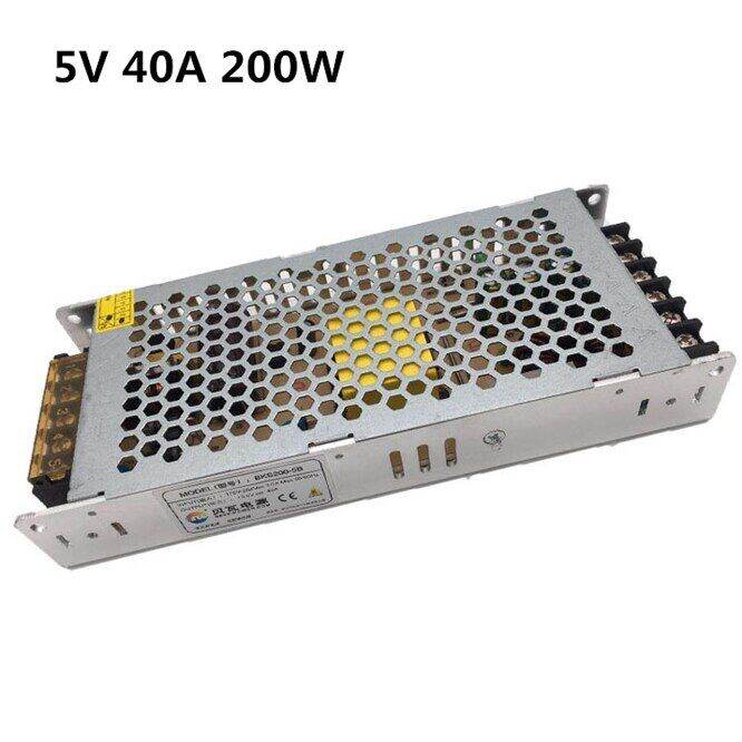 Ultra-thin Switch power supply 5V 40A 200W Superior protection Source Transformer AC DC SMPS for ...