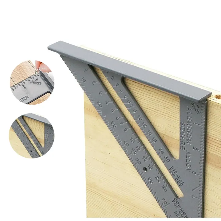 qwqqwq19019 7 Inch Aluminium Alloy Right Angle Triangle Ruler | Lazada PH