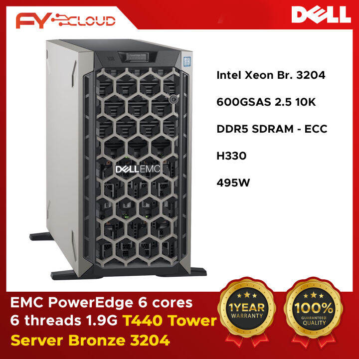 Dell EMC PowerEdge T440 Tower Server Bronze 3204 (6 cores 6 threads 1 ...
