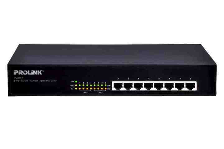 Prolink 8-Port PoE+ Switch Desktop Rack Mountable 10/100/1000Mbps ...
