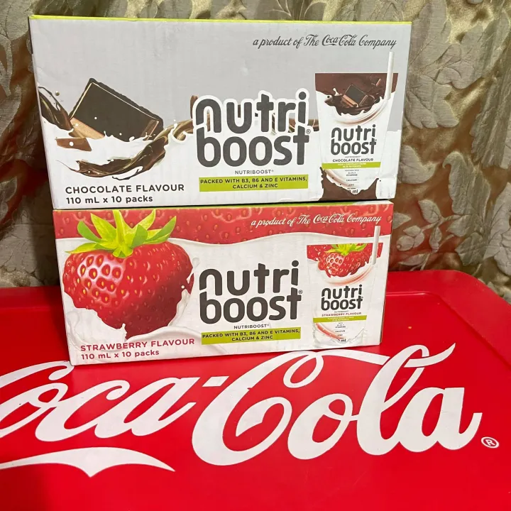 Nutriboost Chocolate x 10 pcs / Nutriboost strawberry x 10 pcs | Lazada PH