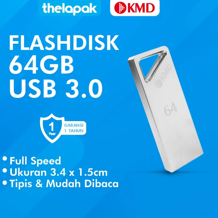 Flashdisk 64GB USB 3.0 KMD Flash Disk 64 GB Metal Full Speed | Lazada ...