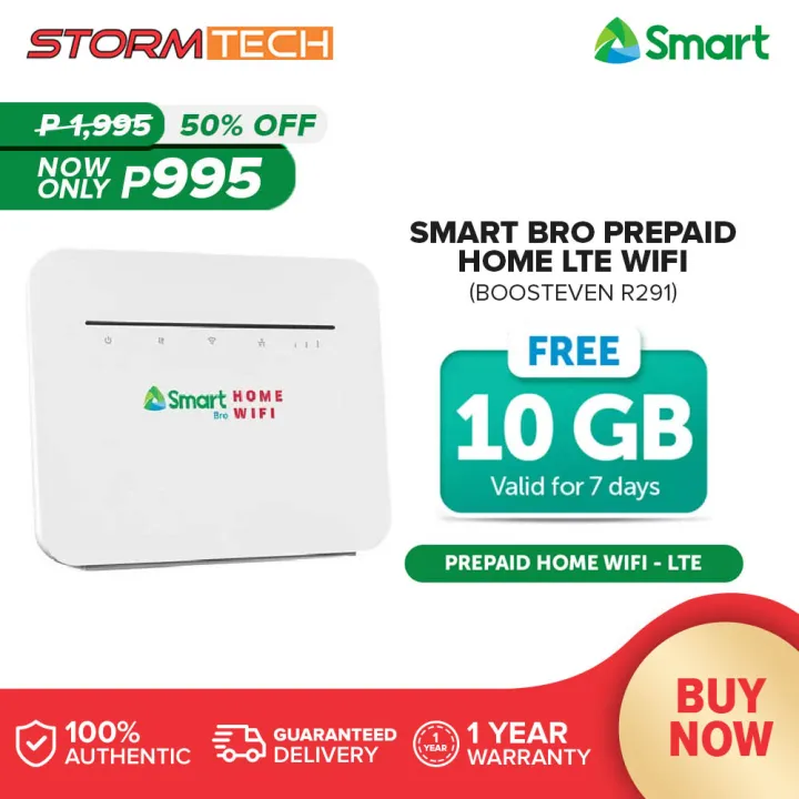 Smart Bro Prepaid Home WiFi Advance CAT 6 (Boosteven R291) with 10GB valid for 7 days | Lazada PH