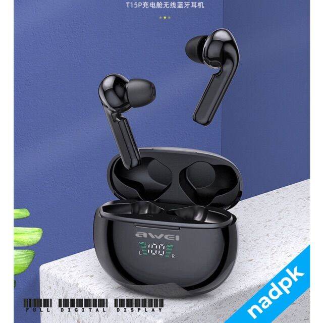 Awei T15 true wireless sport earbuds with charging case | Lazada PH